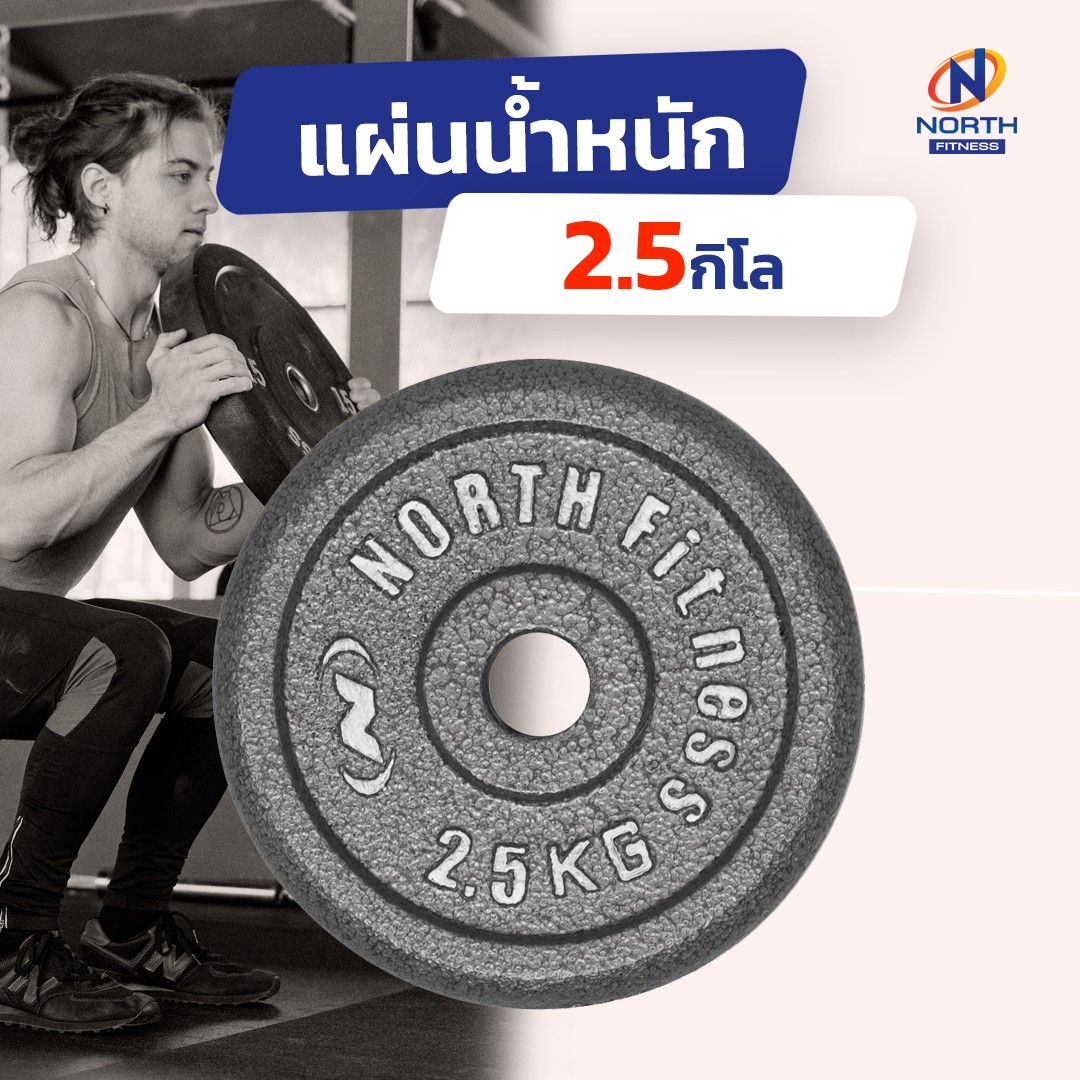 Weight Plate บาร์เบล แผ่นน้ำหนัก ดัมเบล 1.25 KG 2.5KG 15 KG 20 KG 25 KG (แบบมีและไม่มีมือจับ) 2 ...