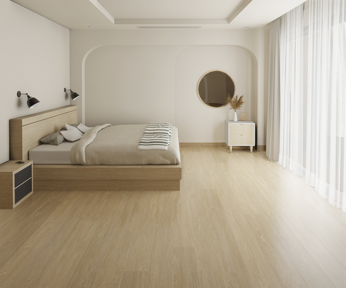 SPC เกรดโครงการ SPC คลิกล๊อค 5 mm Natural Oak 06 หนา 5 mm มีชั้นโฟม ...