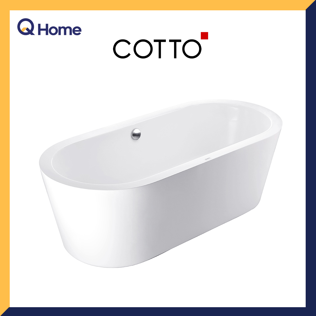 COTTO อ่างอาบน้ำ รุ่น BT207EP (H) สีขาว ขนาด : 795 x 1715 x 560 มม. - บริษัท คิว เซรามิค จำกัด ...