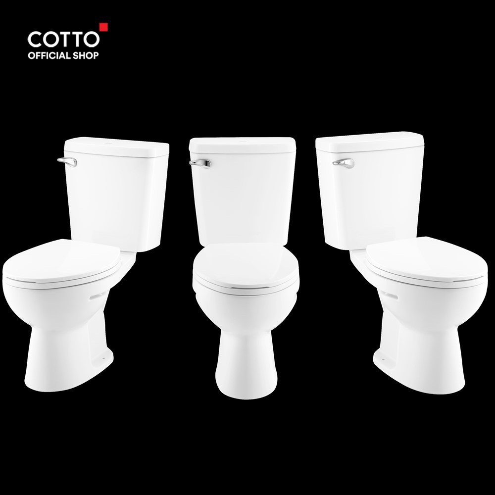 COTTO สุขภัณฑ์สองชิ้น รุ่น C13444 สีขาว ขนาด 39 x 71.5 x 79 ซม. C13444 ...