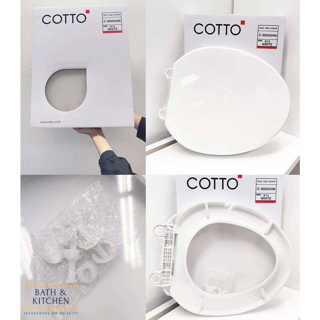 COTTO ฝารองนั่งชักโครก รุ่น C90055 ขนาด 36.5 x 44 x 6.5 ซม. สีขาว สีขาว ...