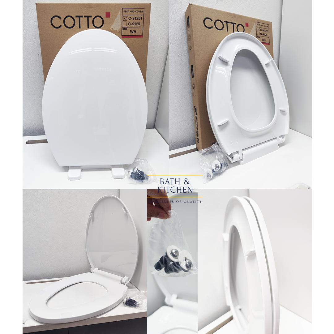 COTTO ฝารองนั่งชักโครกเปิด-ปิดกันกระแทก รุ่น C91251 50.00cm x 50.00cm ...