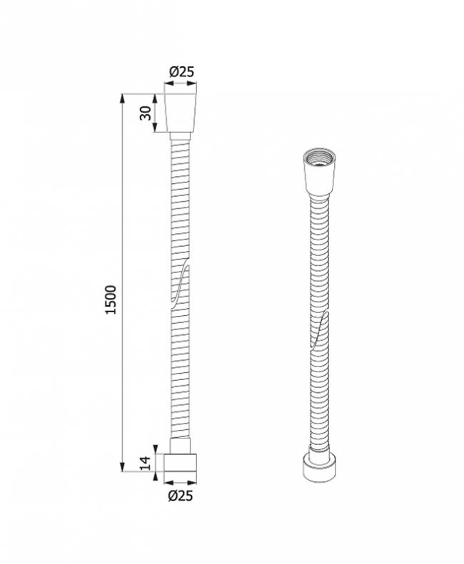 VRH สายฉีดชำระ(เฉพาะสาย) รุ่น FXVH0-0040GS , FJVHP-00044S FJVHP-00044S ...