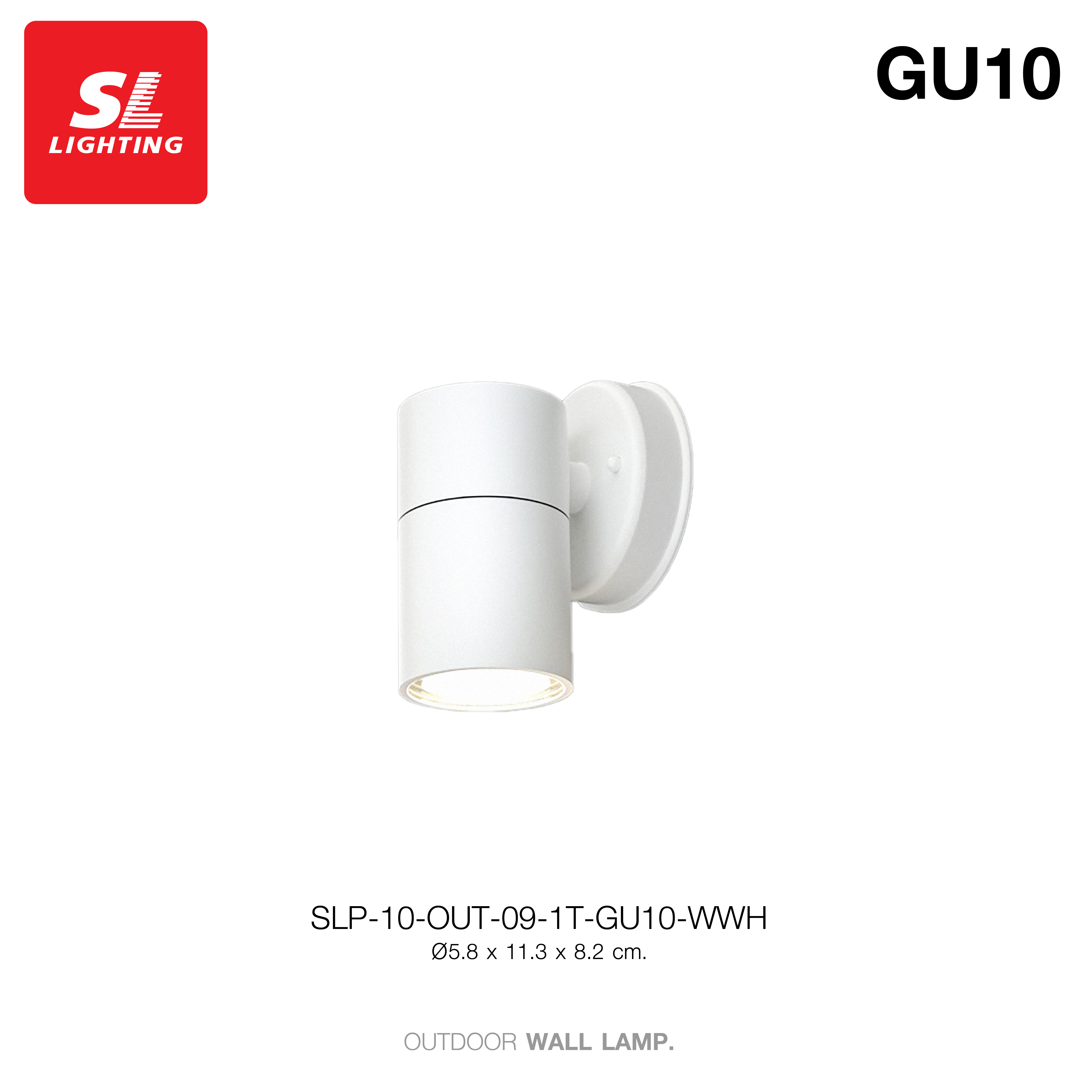 SL LIGHTING | Outer Space โคมไฟติดผนังภายนอก ขั้ว GU10 วัสดุ ABS (ดำ,ขาว) รุ่น OUT-09-1T,2T-GU10 ...