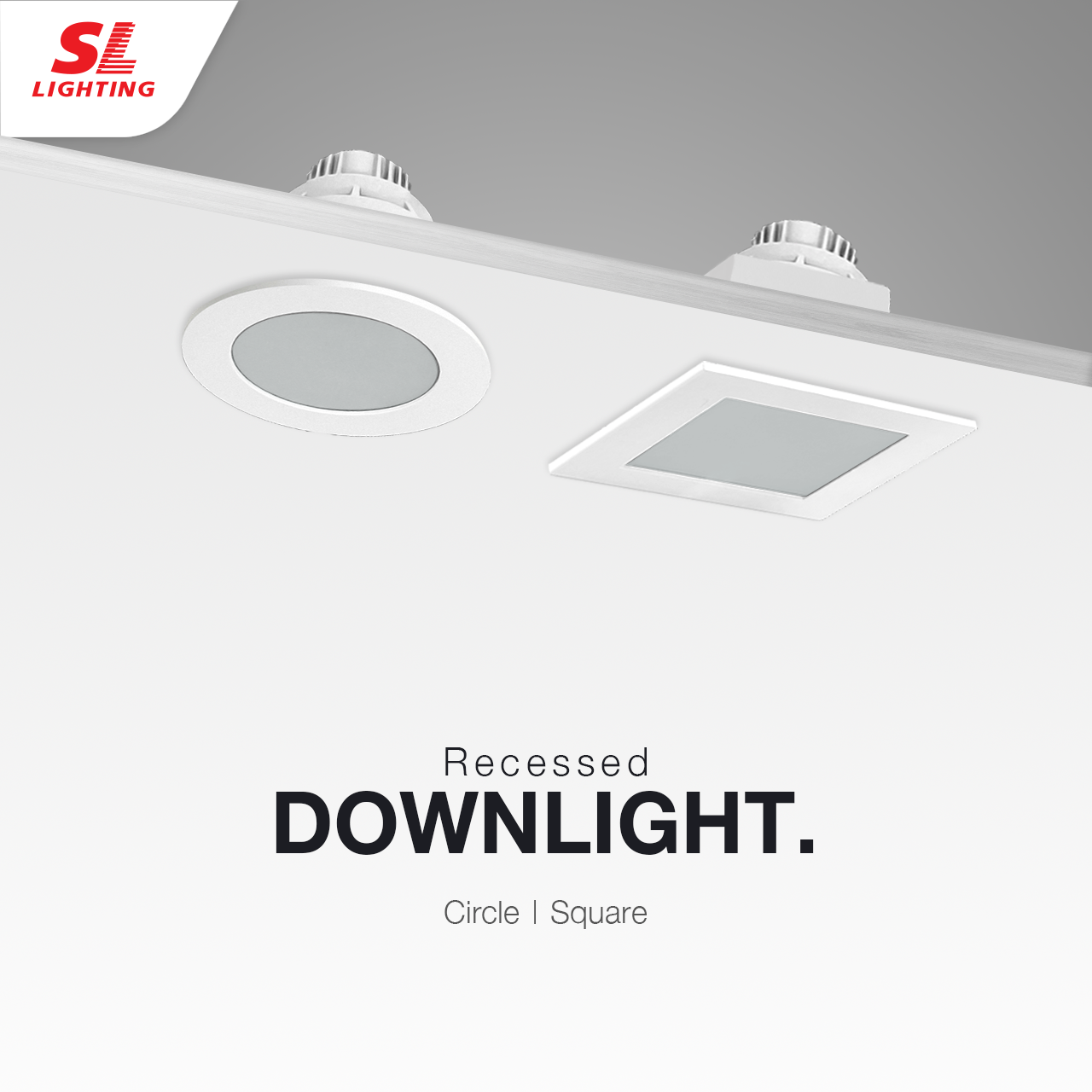 SL LIGHTING โคมไฟดาวน์ไลท์ แบบฝังฝ้า SL-6-W-414 | SL-6-W-410 ทรงกลมและสี่เหลี่ยม ขั้ว GU10 และ ...