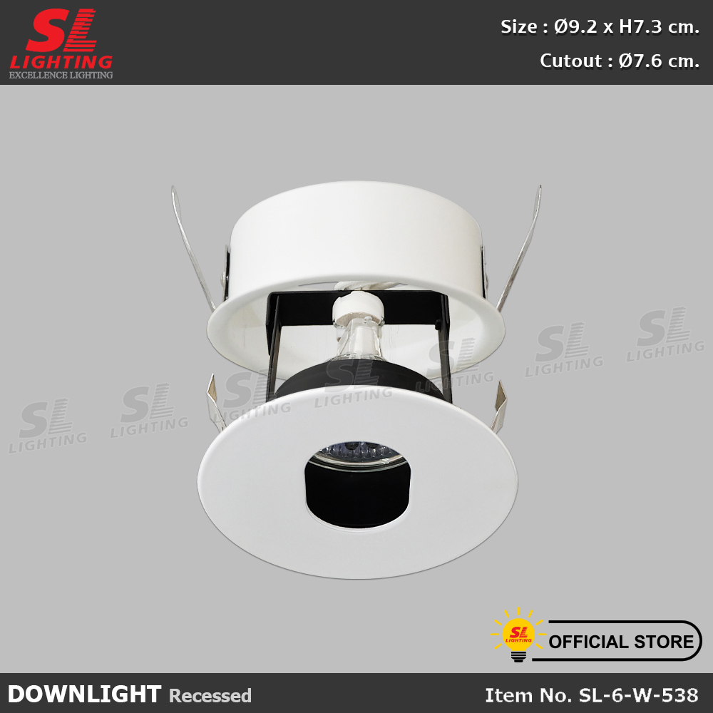 SL LIGHTING โคมไฟดาวน์ไลท์ แบบฝังฝ้า รุ่น SL-6-W-538,539 ขั้ว G5.3 MR16 - บริษัท โชติธนา อิมปอร ...