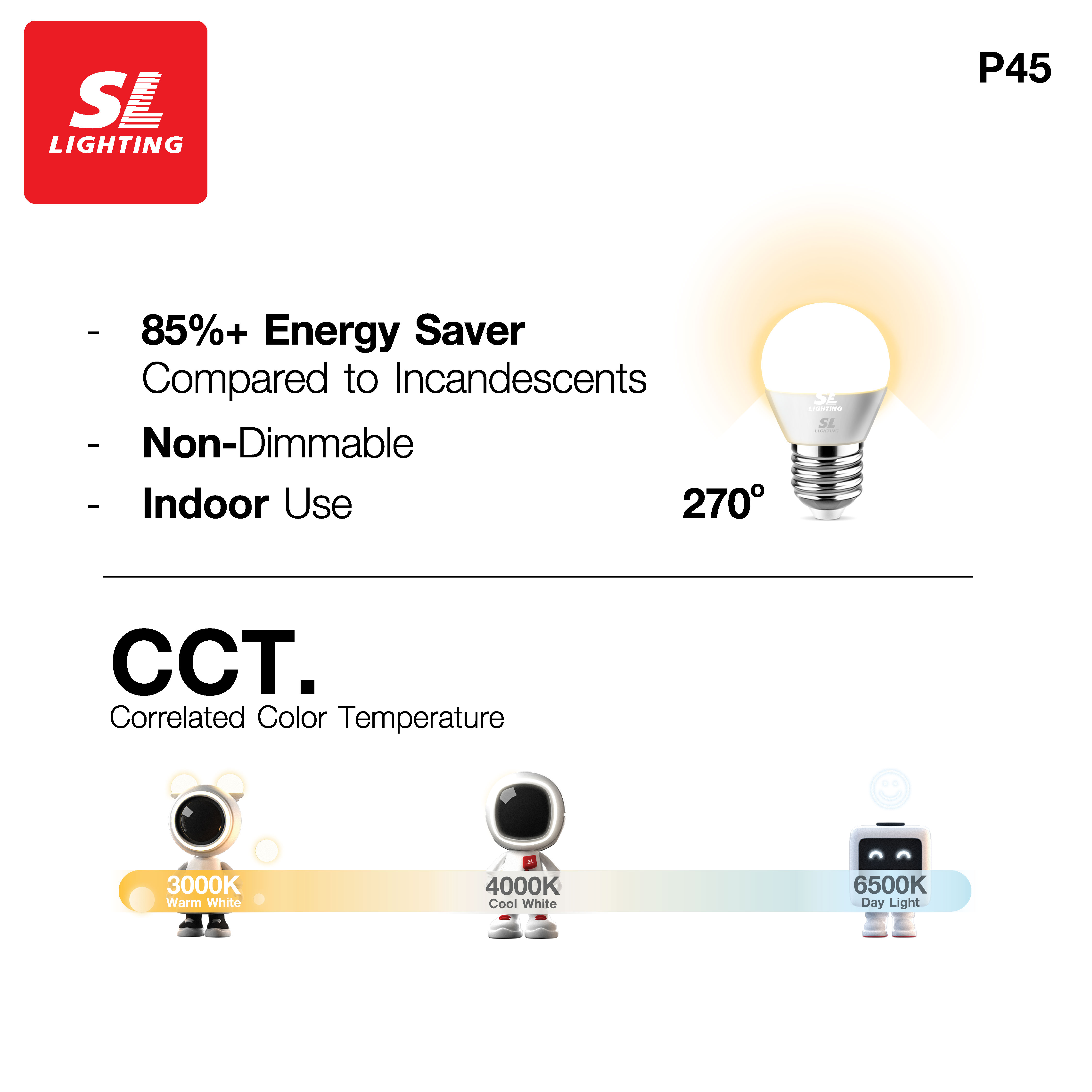 SL LIGHTING | LED GALAXY BULB P45 6W ขั้วหลอด E27 มีให้เลือก 3 แสง ...
