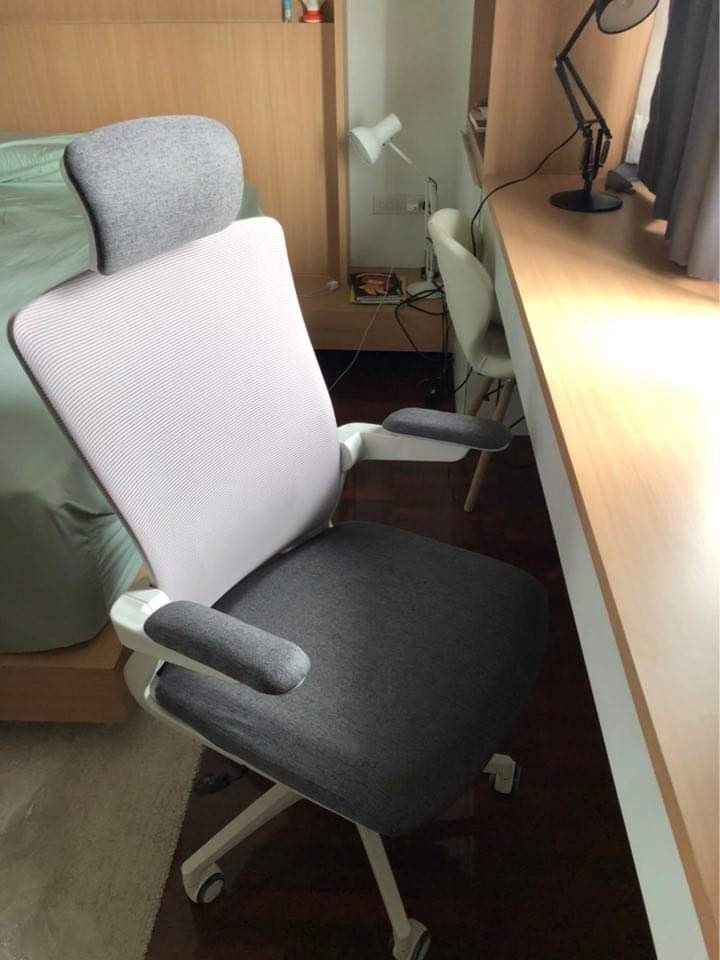 เก้าอี้ Ergonomic chair Workscape รุ่น Luna 59.00cm x 60.00cm สีเทา/ฟ้า ...