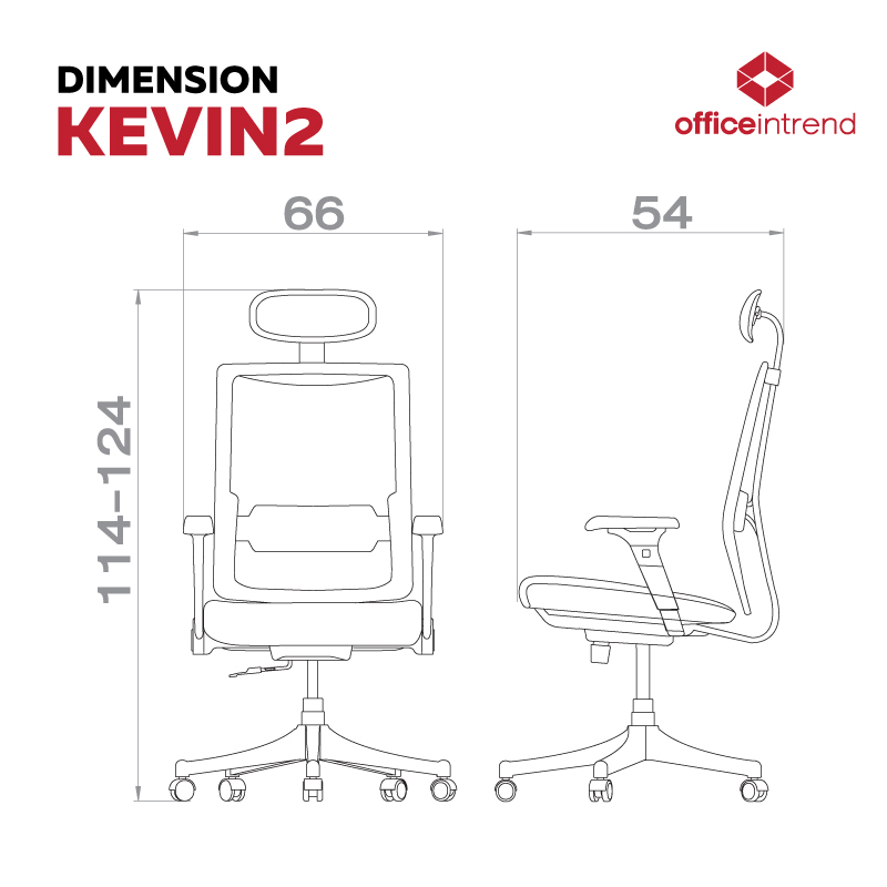 Officeintrend เก้าอี้สำนักงาน รุ่น Kevin2 สีดำ black - บริษัท เอ็มพีซินเนอร์จี จำกัด - ThaiPick