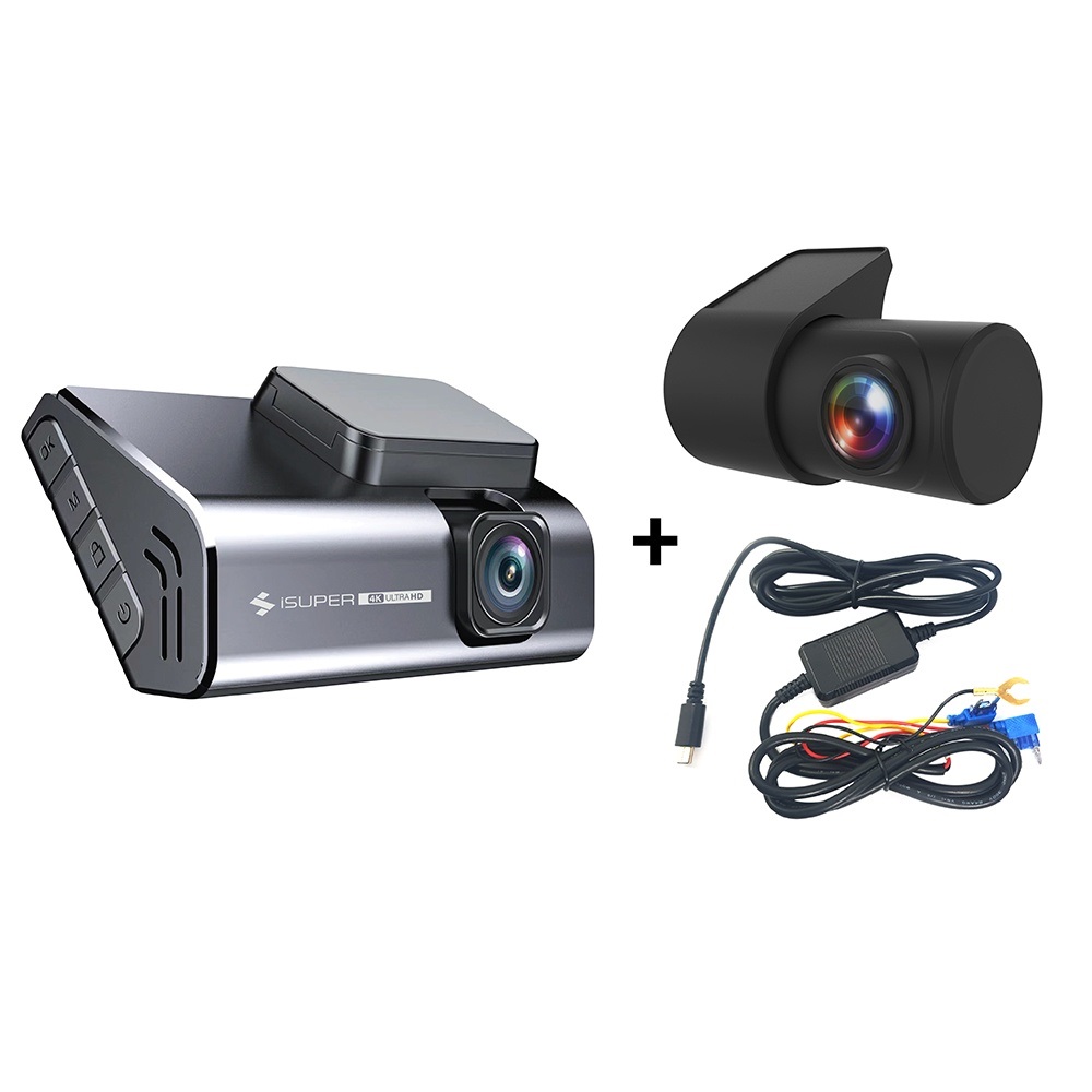 iSuper Dash Cam Pro กล้องติดรถยนต์ คมชัด 4K 2160P หน้า+หลัง+Hardware ...