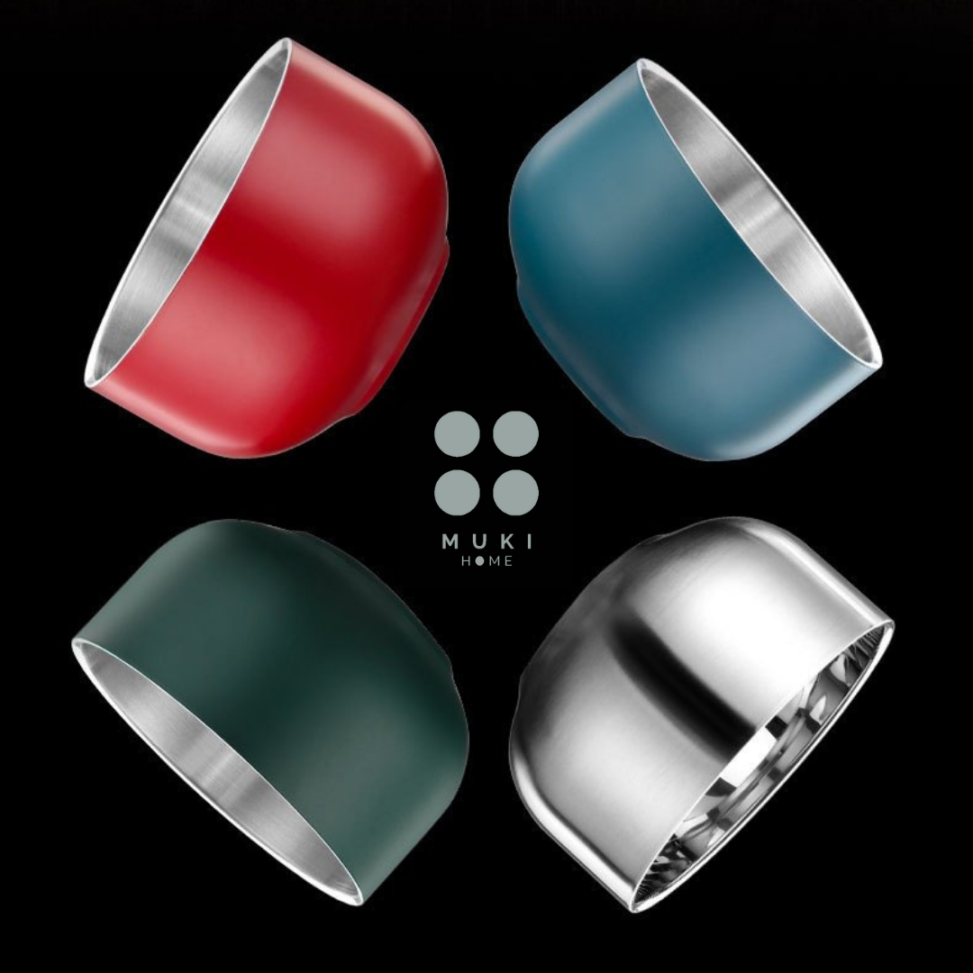 MUKI HOME ชาม ถ้วย ชามสแตนเลส ถ้วยสแตนเลส ชามสแตนเลสเก็บอุณหภูมิ ร้อน ...