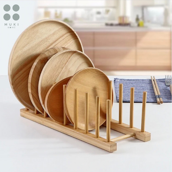 MUKI HOME ที่คว่ำจาน ที่วางจาน ที่คว่ำแก้ว ที่วางหนังสือ แท่งไม้วางของ ...
