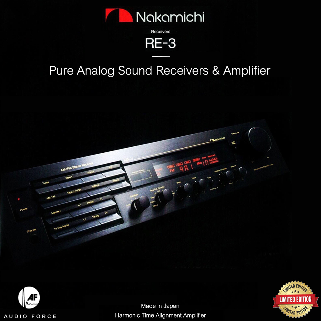 Nakamichi RE-3 : Pure Analog Sound Receivers & Amplifier (Made in Japan) Black - ThaiPick