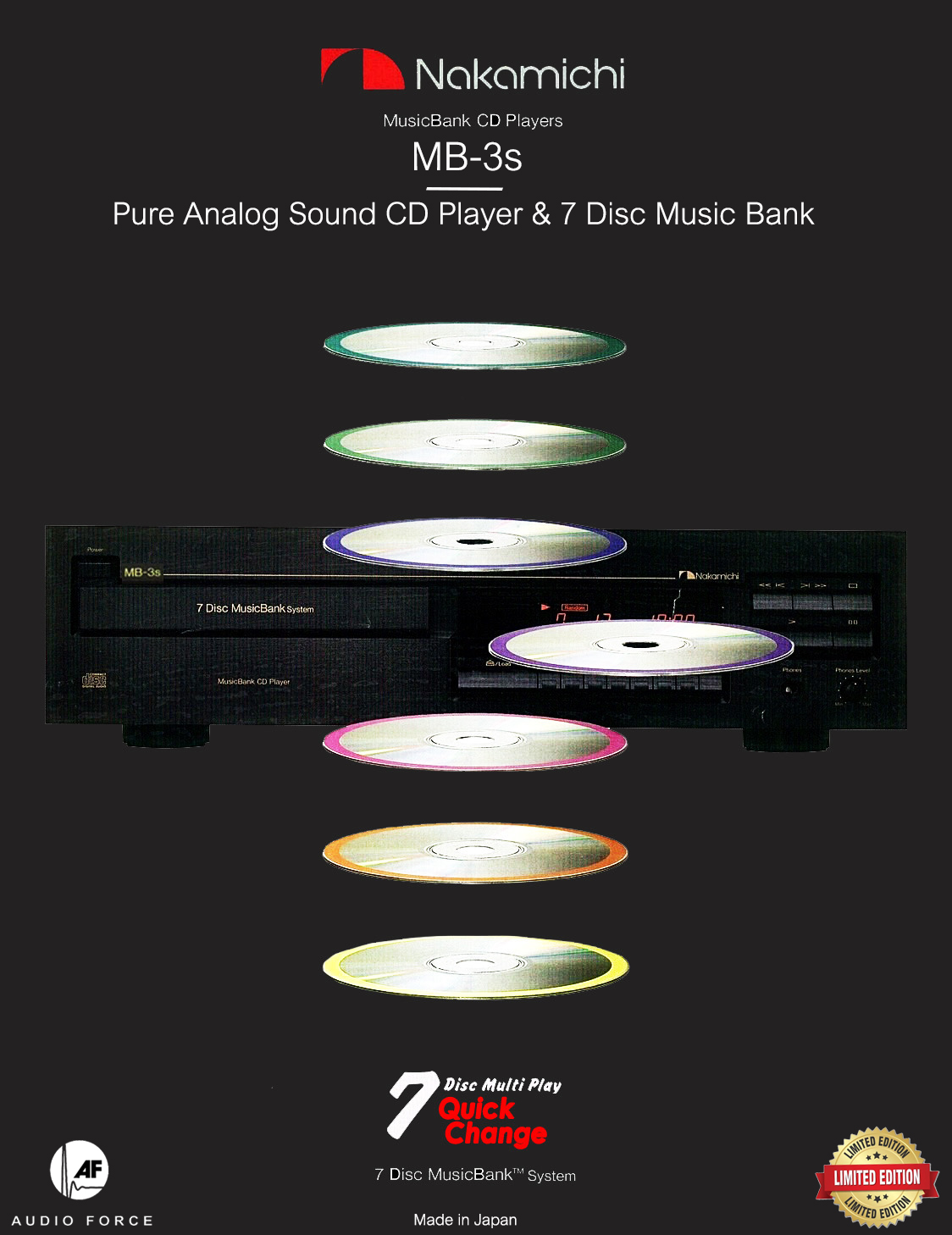 Nakamichi MB-3S : Pure Analog Sound CD Player & 7 Disc Music Bank (Made ...