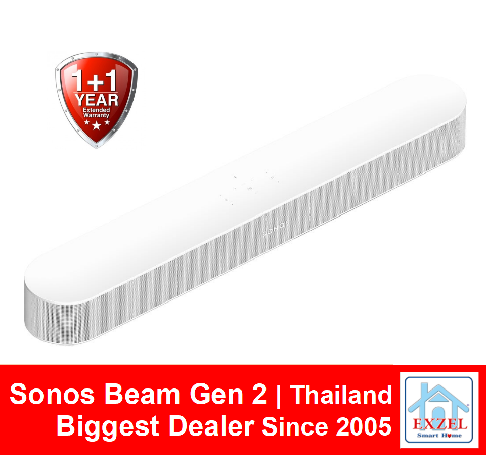 Sonos Beam Gen 2 Soundbar Speaker White - บจก. เอ็กเซล สมาร์ทโฮม - ThaiPick