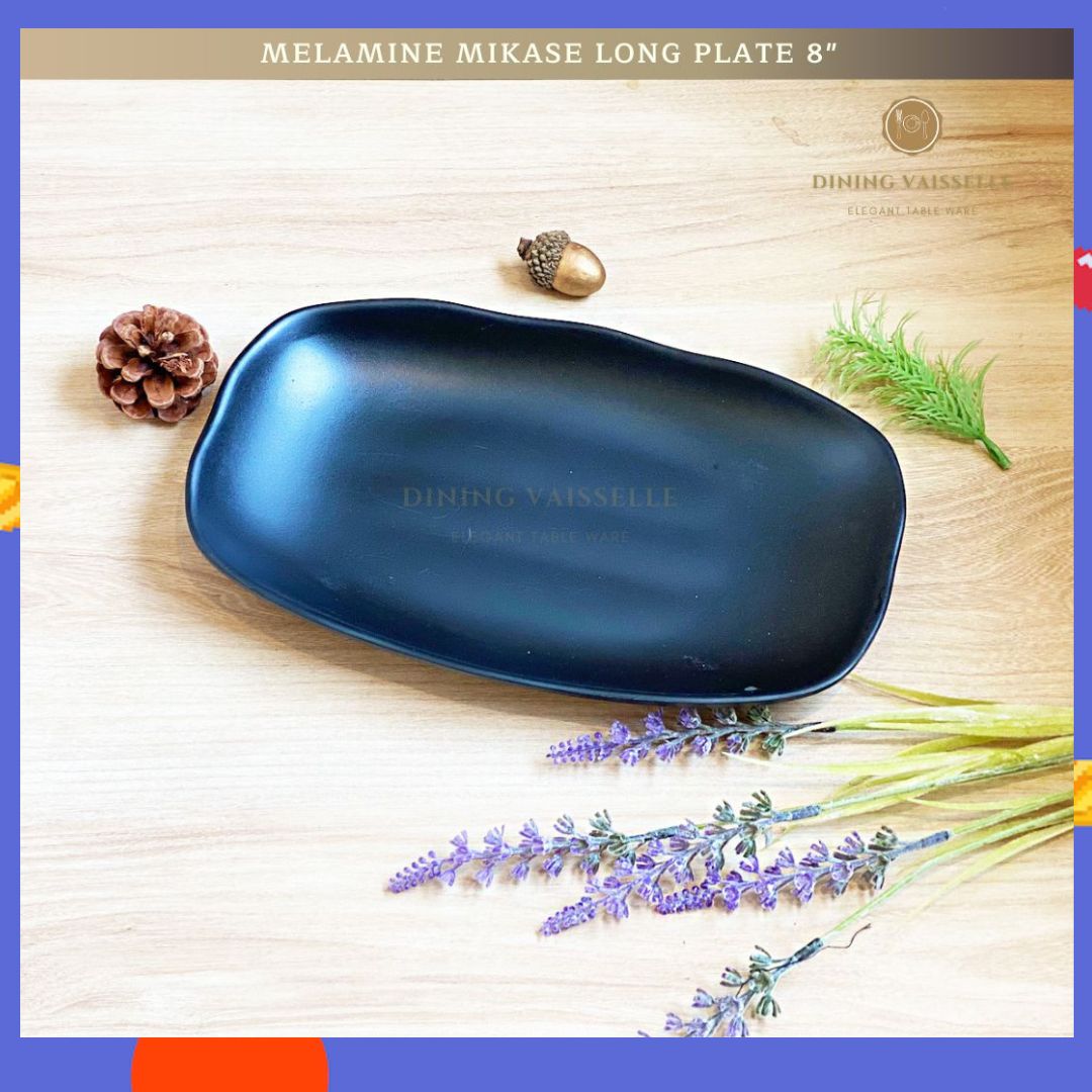 จานเมลามีน ทรงยาว Melamine Mikase Long Plate 8 นิ้ว - ThaiPick