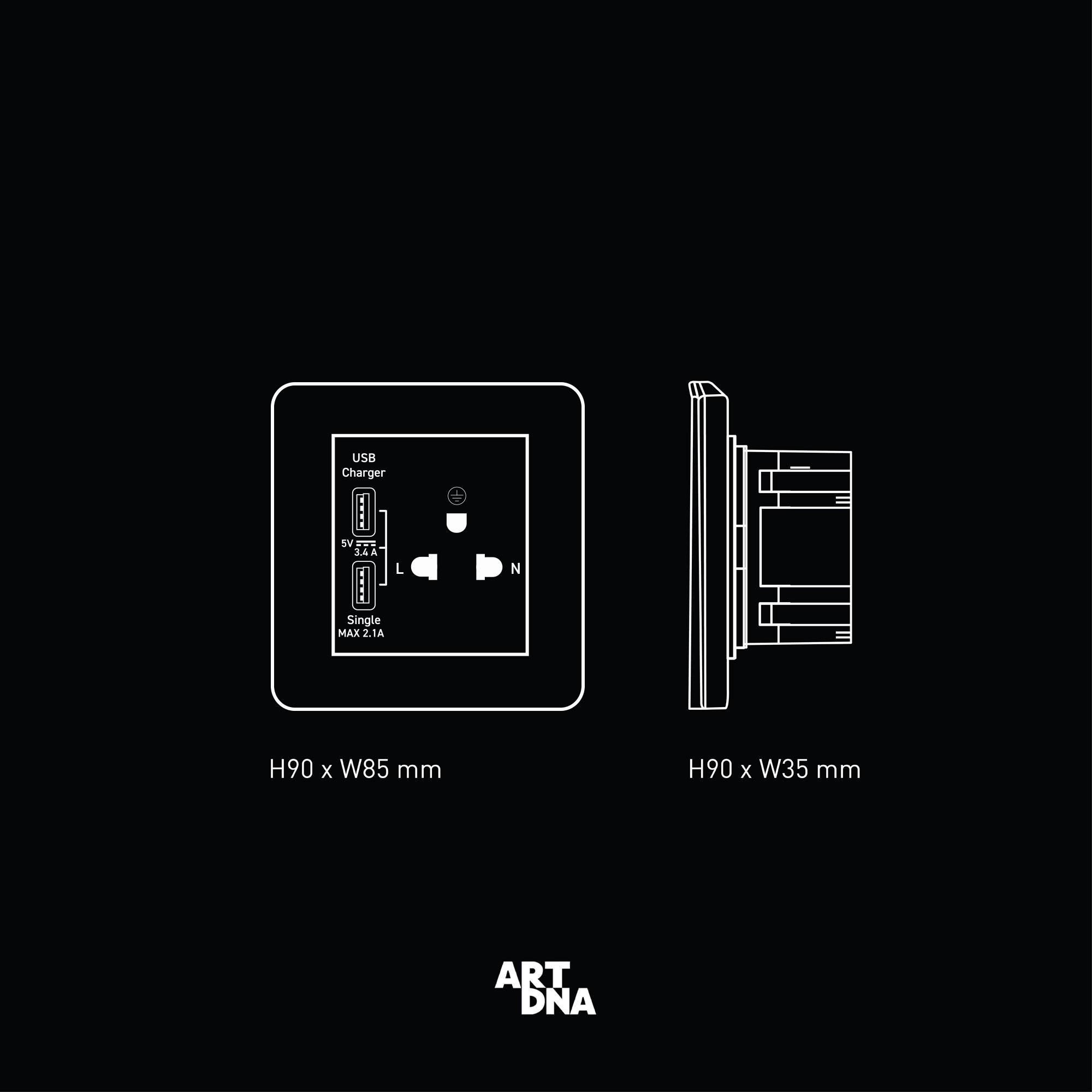 ARTDNA Clearance Sale 30% Super Save Sale Euro & American Socket With 2 ...