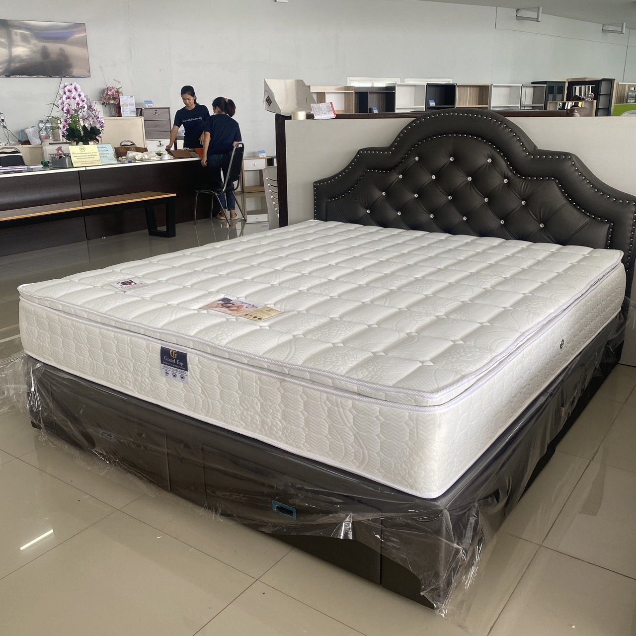 Grandtop ที่นอนสปริง รุ่น Harry(แฮรี่) ผ้าหนานุ่ม หนา10นิ้ว 6ฟุต ...