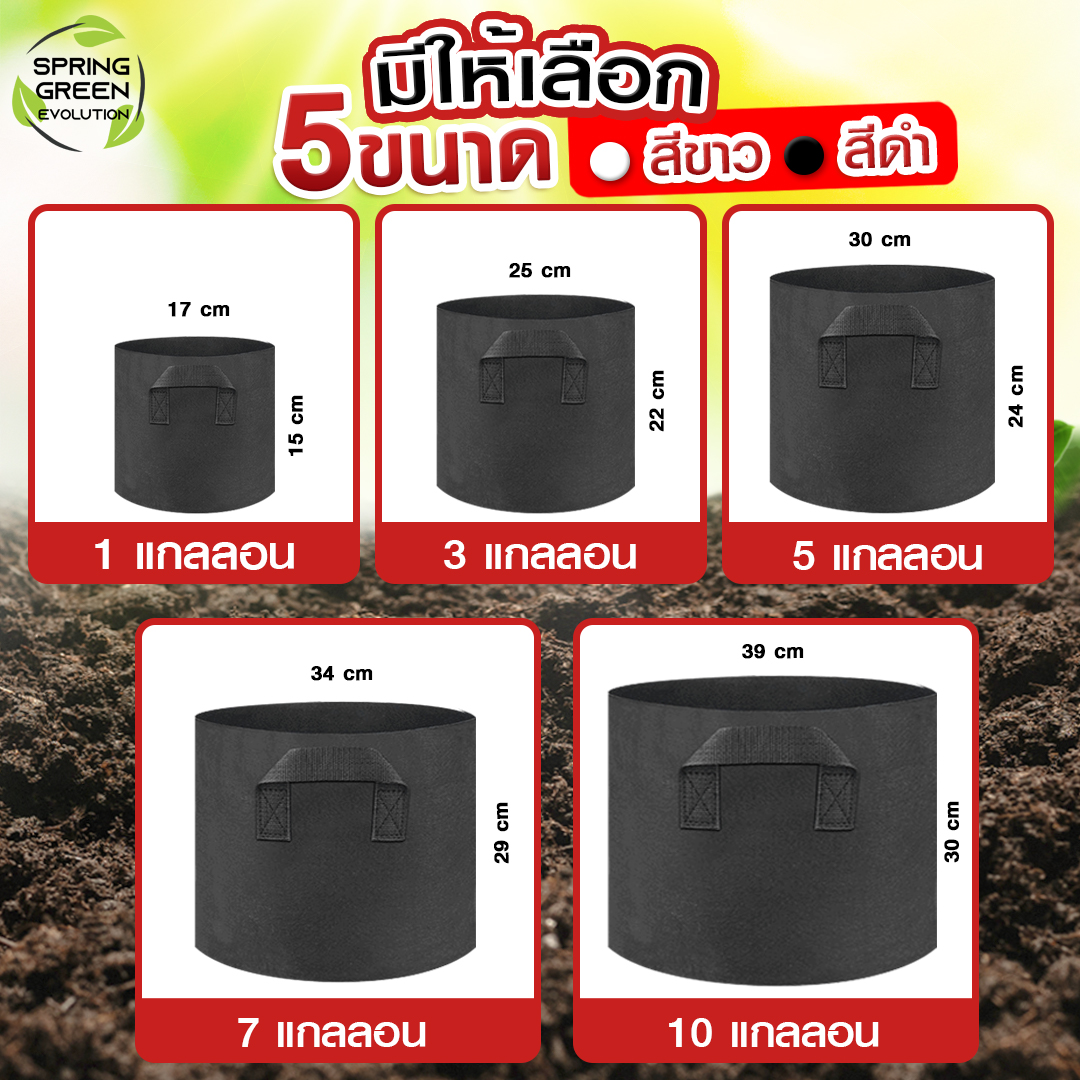 Spring Green Evolution กระถางผ้าปลูกต้นไม้ 7Gallon - บริษัท สปริงกรีนอีโวลูชั่น จำกัด - ThaiPick