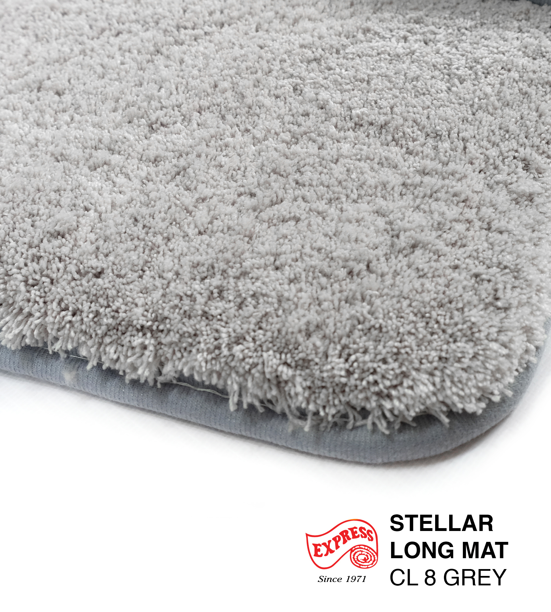 Express Carpet พรมเช็ดเท้าหน้าเตียง รุ่นสเตลล่า(STELLAR) CL 8 สีเทา 0 ...