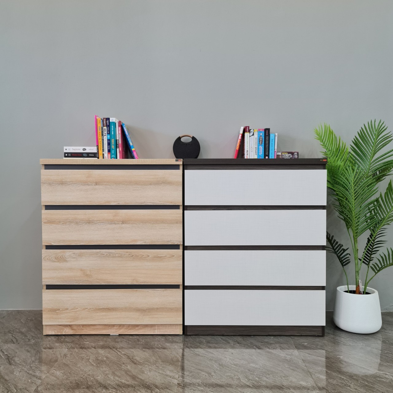 Klong 9 Furniture ตู้ลิ้นชักอเนกประสงค์ รุ่น DW8003 โซลิด-กราไฟต์ ...