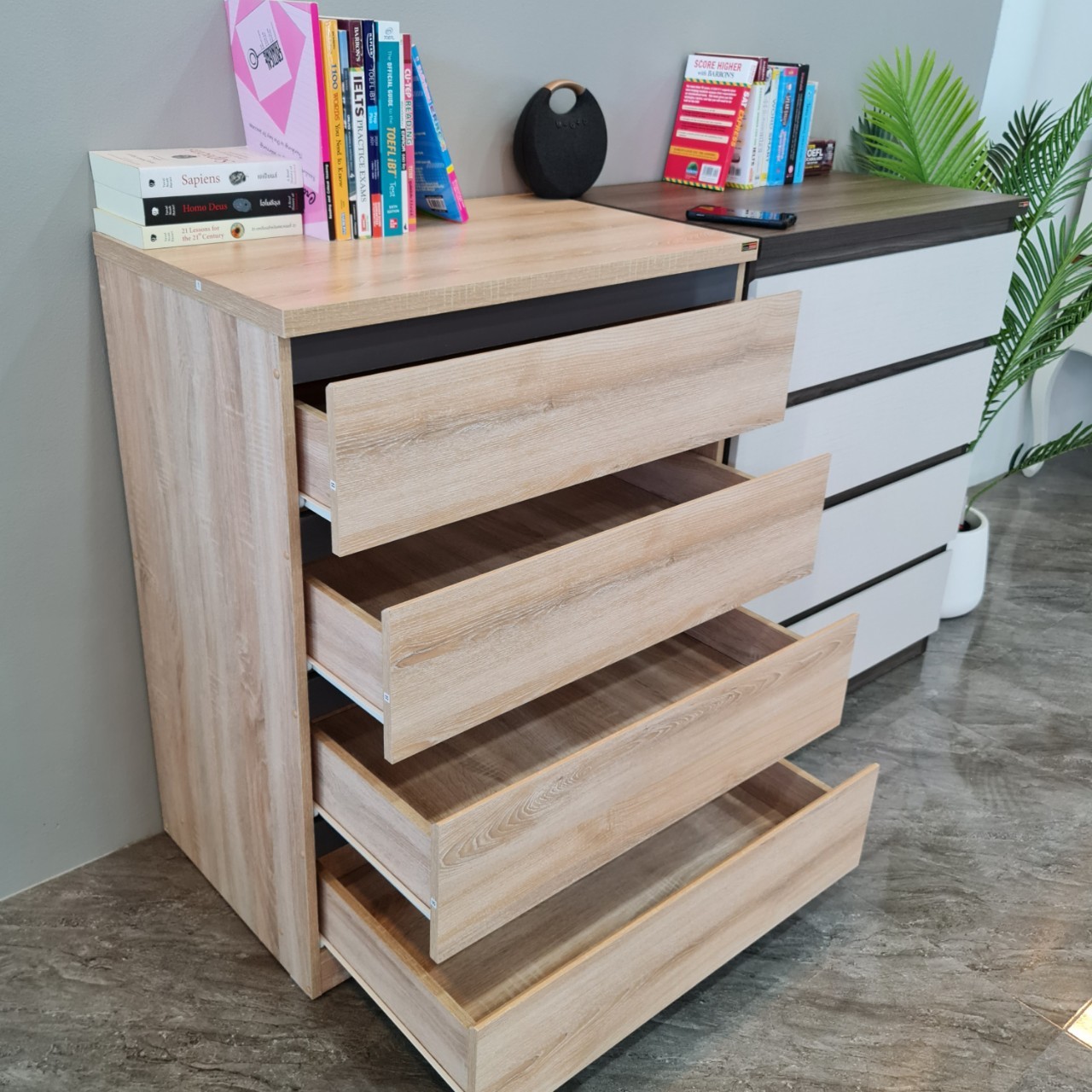 Klong 9 Furniture ตู้ลิ้นชักอเนกประสงค์ รุ่น DW8003 โซลิด-กราไฟต์ ...