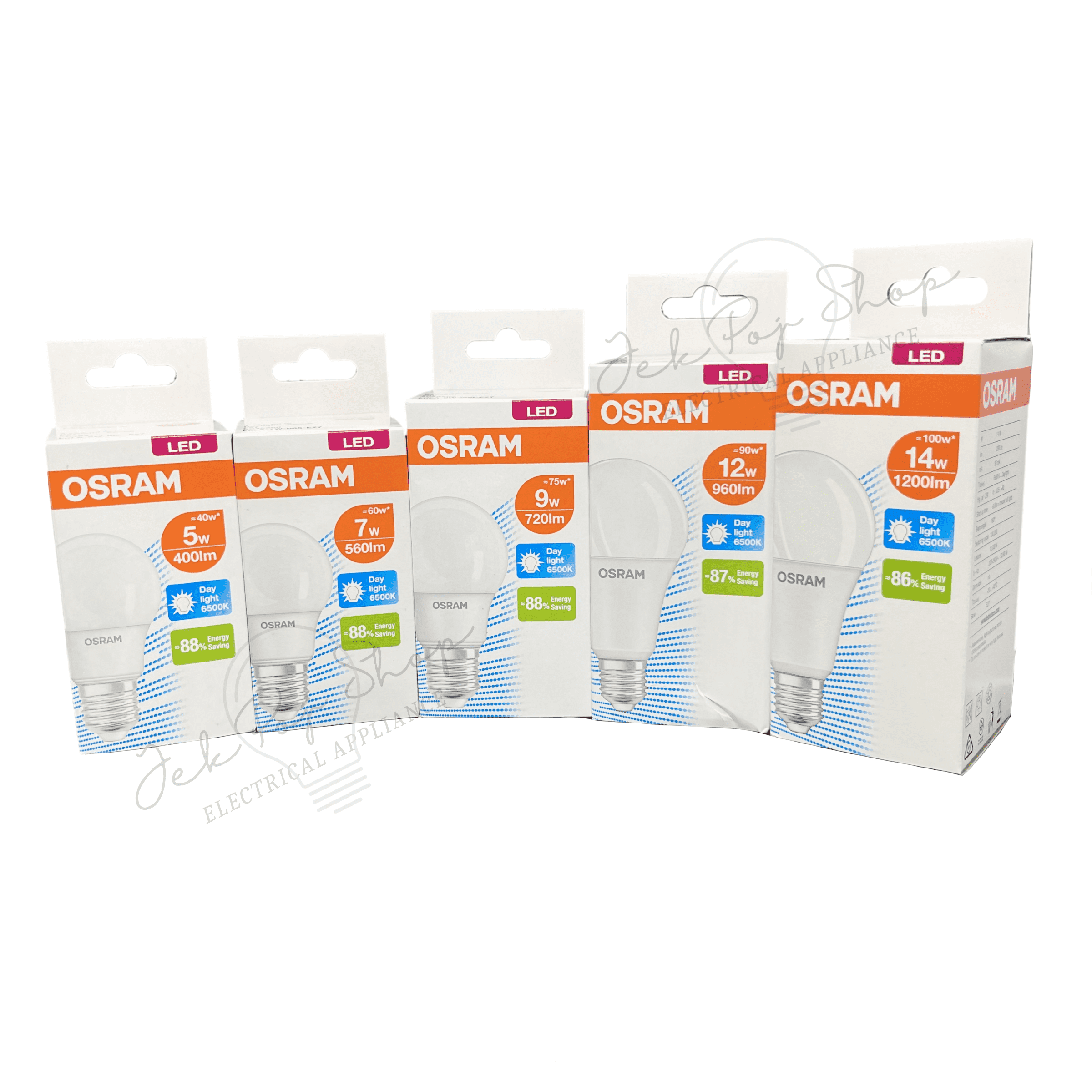 OSRAM - หลอดไฟ หลอด LED BULB หลอดประหยัดไฟ ขั้ว E27 ขนาด 5W 7W 9W 12W 14W สีขาว Daylight และ สีว ...