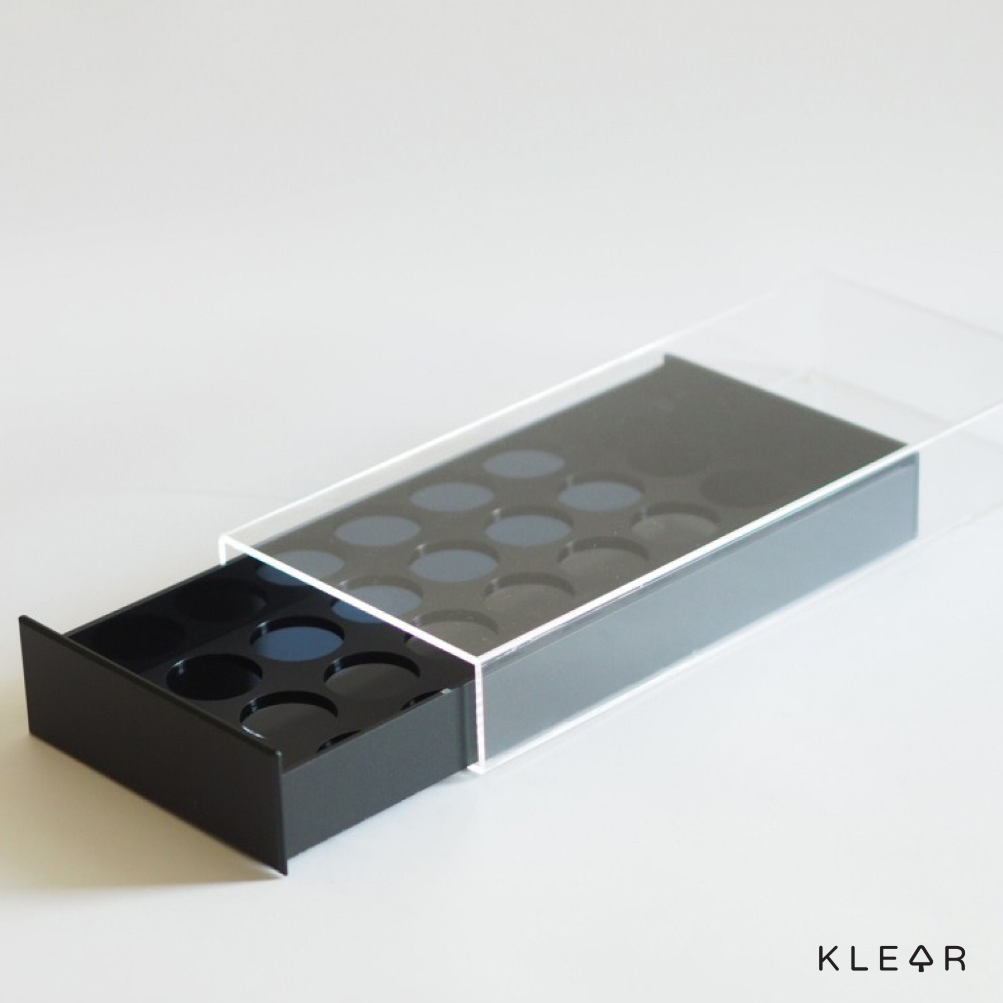 KlearObject กล่องเก็บแคปซูลกาแฟ 24 ชิ้น ขนาด 46.00cm x 16.00cm สีใส - ThaiPick