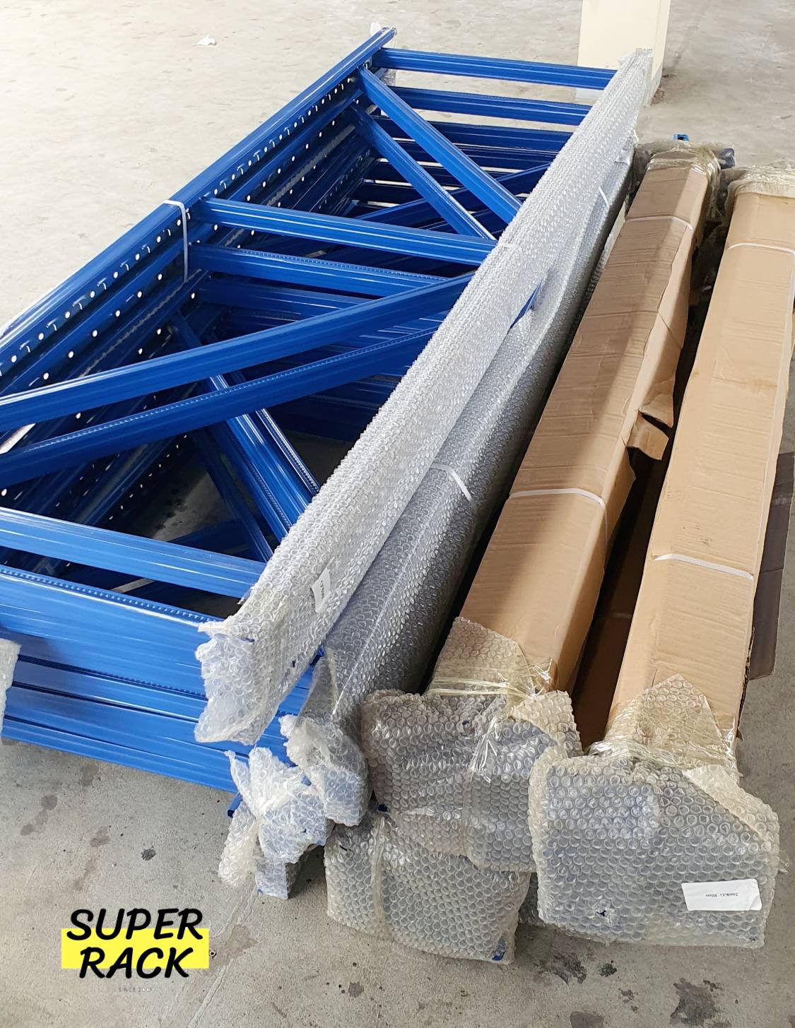 Super Rack ชั้นวางของอุตสาหกรรม สีน้ำเงิน รับ นน.เฉลี่ย 200 โล/ชั้น ...