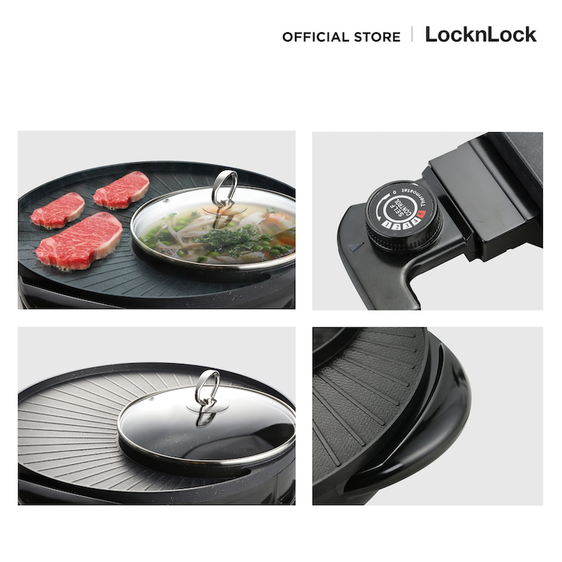 LocknLock เตาปิ้งย่างพร้อมหม้อต้มสุกี้ชาบู Multi Cooker ความจุ 1.8 L ...