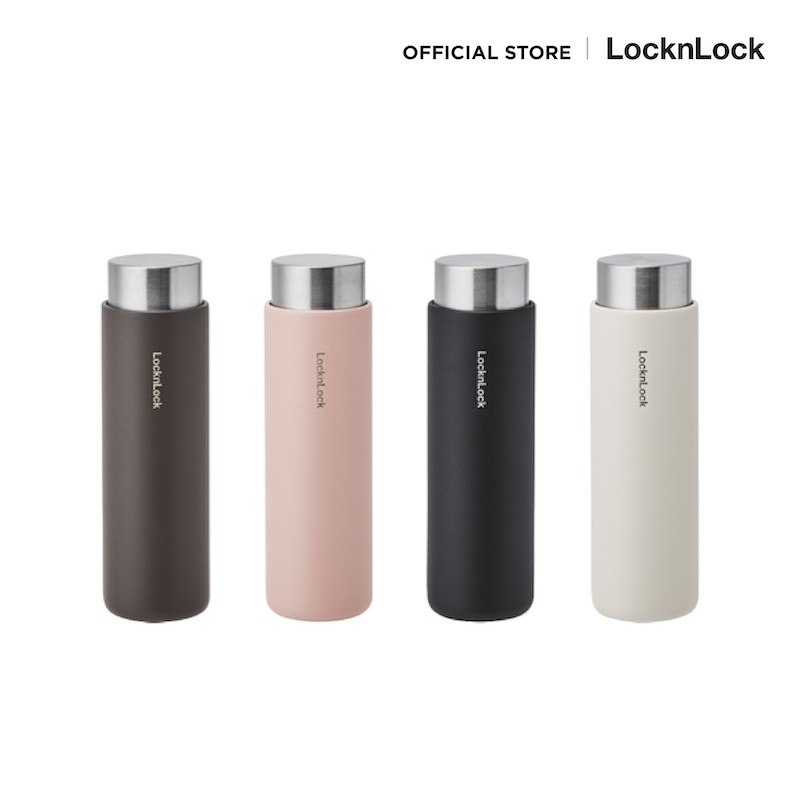 LocknLock กระบอกน้ำสูญญากาศเก็บร้อน - เย็นฝาแสตนเลส ความจุ 400 ml. Flat ...