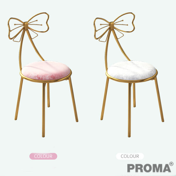 PROMA เก้าอี้พนักพิงรูปโบว์ เก้าอี้แต่งตัวมีพนักพิง ดีไซน์ล้ำสมัย ...