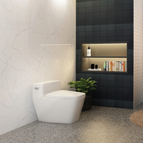 COTTO สุขภัณฑ์ชิ้นเดียว รุ่น C101907 Hercules Curve สีขาว 4.8 ลิตร ...