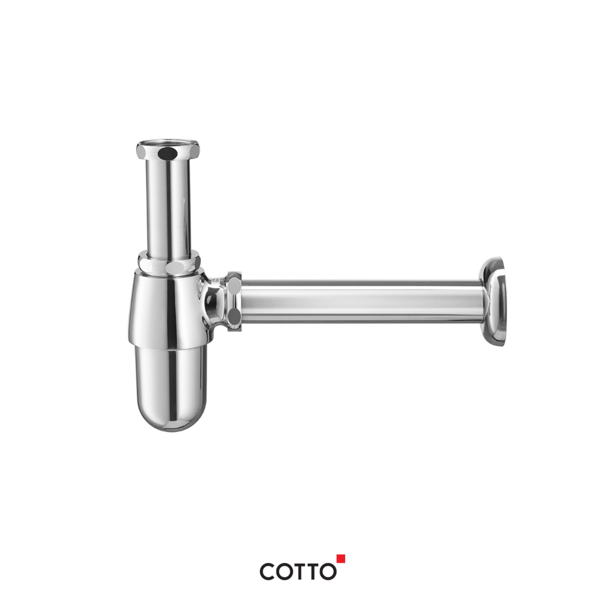 COTTO ท่อน้ำทิ้งอ่างล้างหน้าแบบกระปุก รุ่น CT680AX(HM) ยาว 39 ซม. โครเ ...