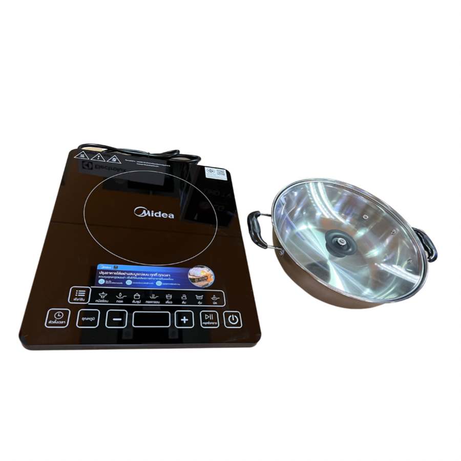 MIDEA เตาแม่เหล็กไฟฟ้า รุ่น CI-HK2010 กำลังไฟ 2000 วัตต์ MIDEA 2100 ...