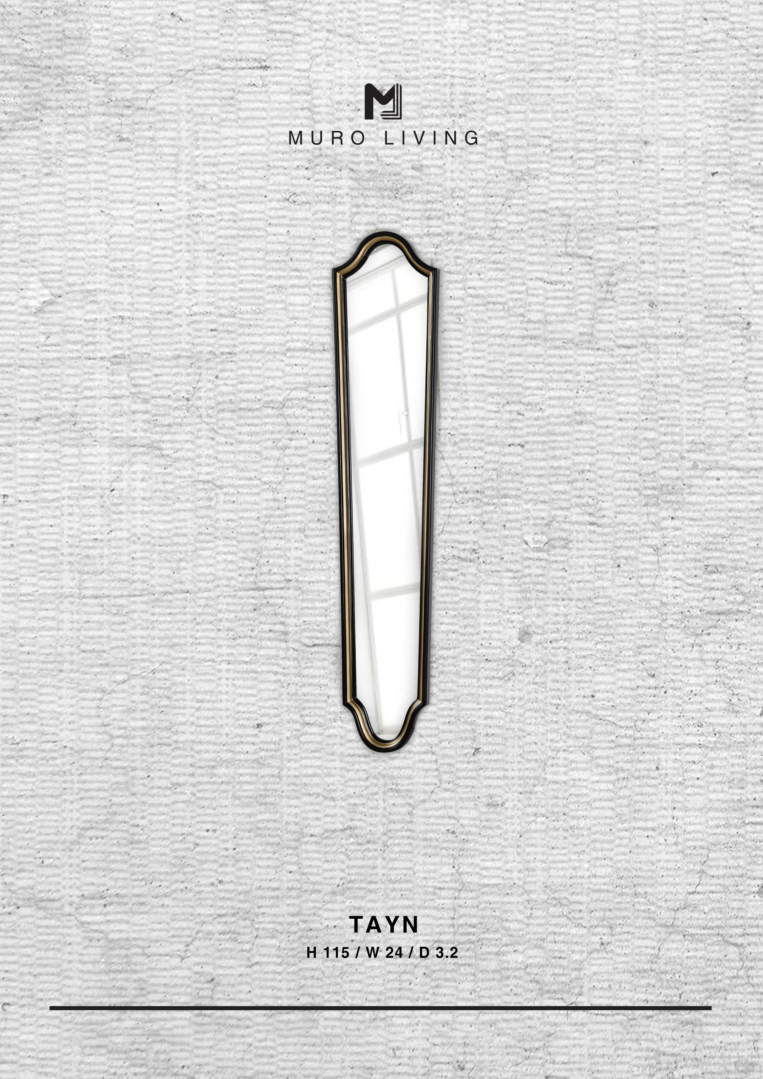 กระจกตกแต่งผนังดีไซน์ Muro Living รุ่น TAYN Square Mirror - บริษัท มู ...