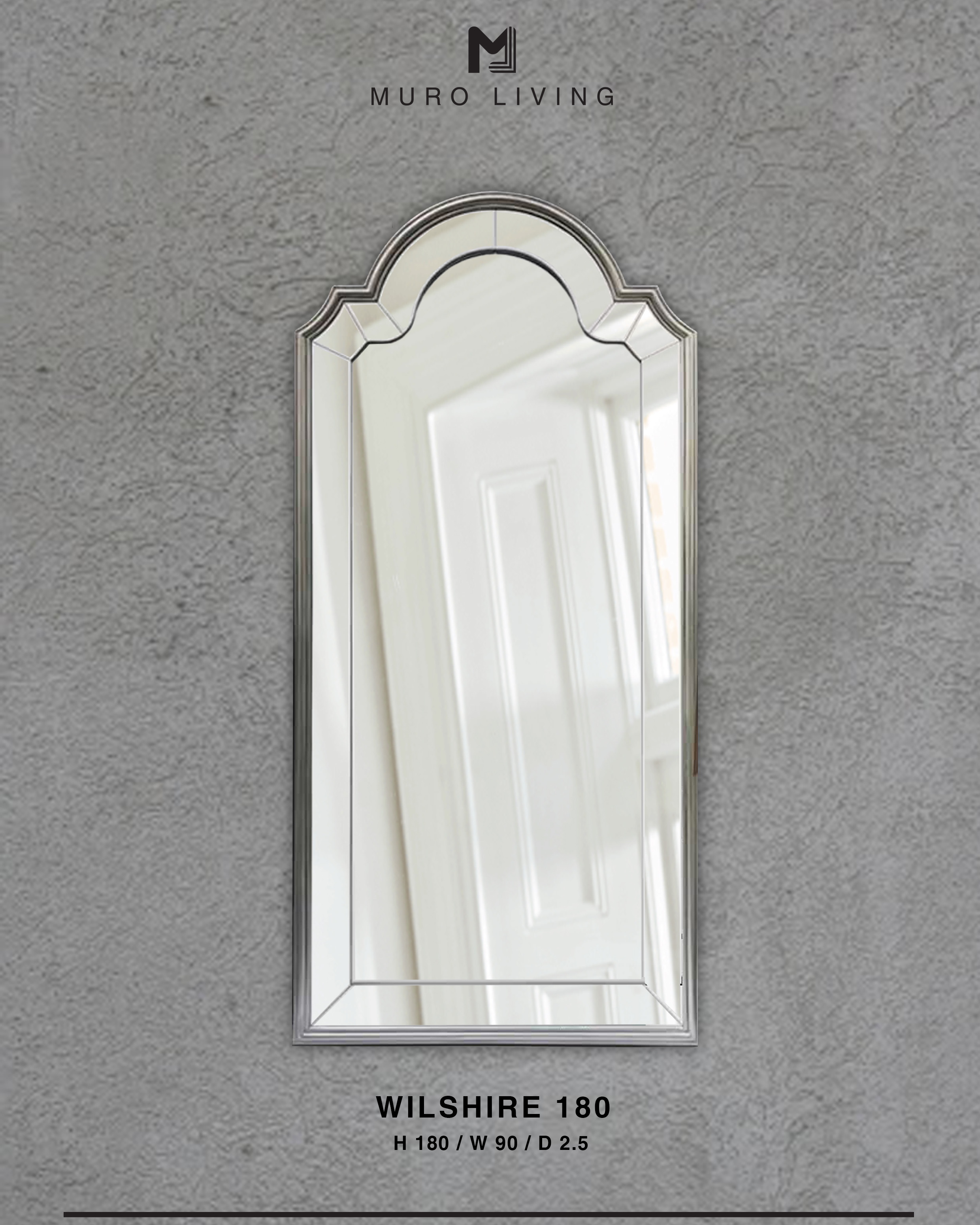 กระจกตกแต่งผนังดีไซน์ Muro Living รุ่น WILSHIRE 180 Floor Mirror ...