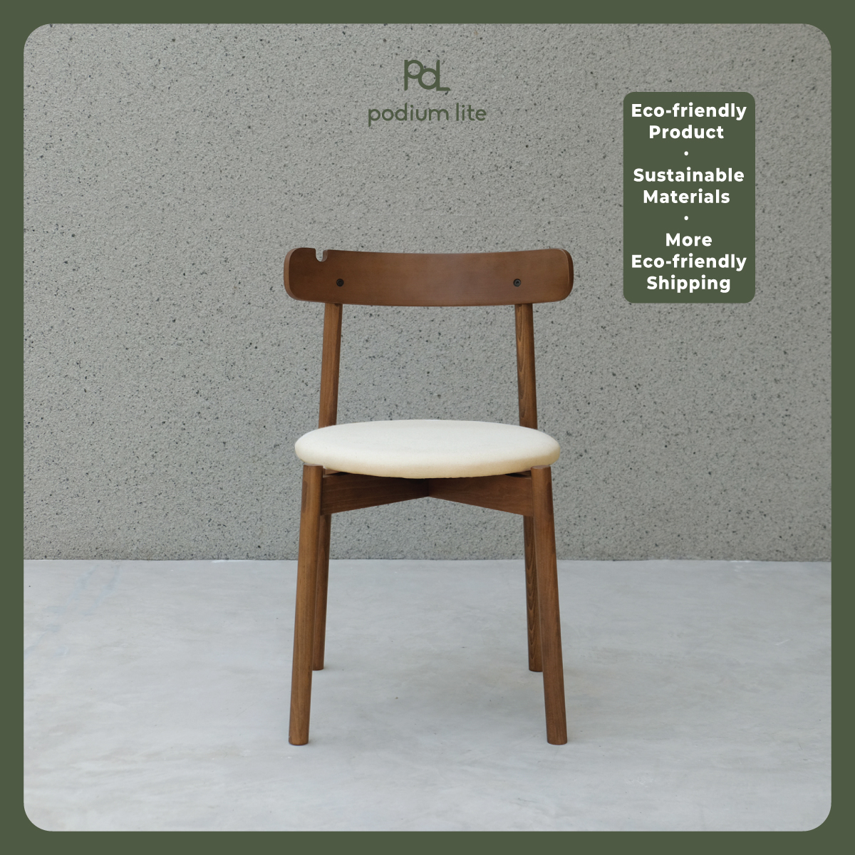 Podium lite | เก้าอี้ไม้จริง ถอดประกอบได้รุ่น Plus Chair Walnut Brown ...