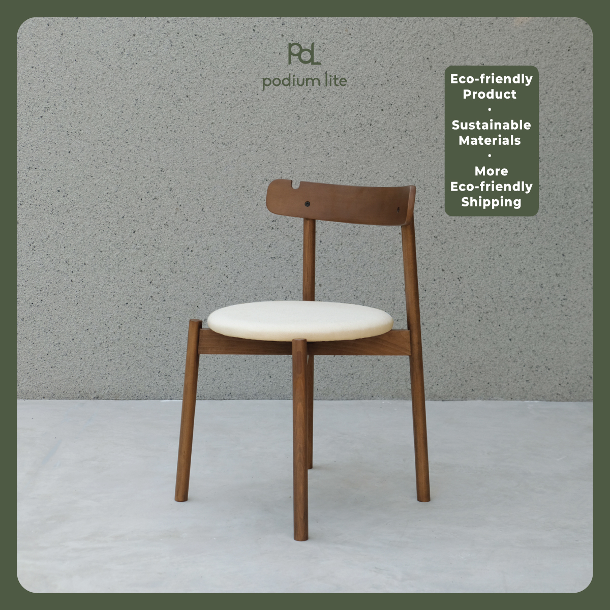 Podium lite | เก้าอี้ไม้จริง ถอดประกอบได้รุ่น Plus Chair Walnut Brown ...