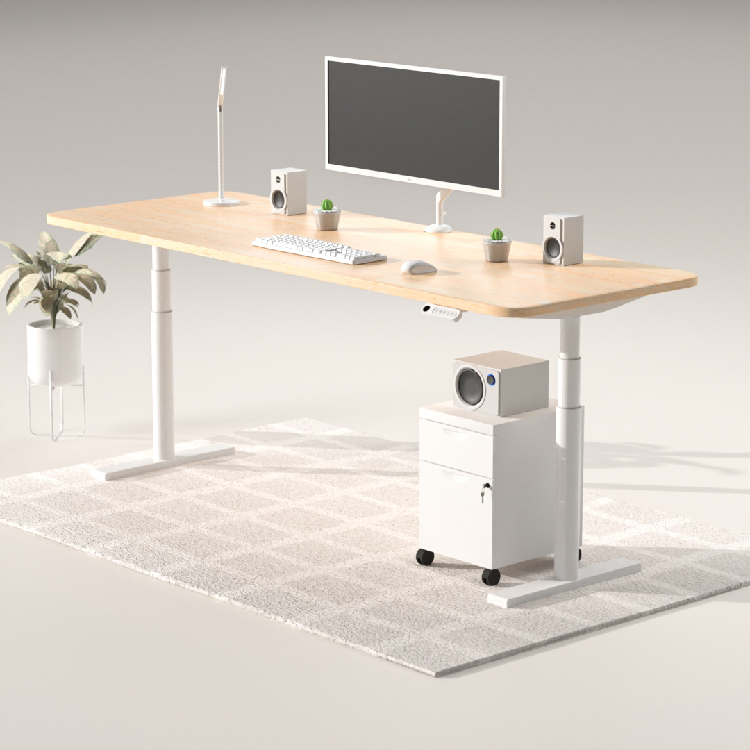 Liv Desk Pro : Cylinder Design โต๊ะปรับระดับไฟฟ้า รุ่นใหม่ ไม้แท้ สี ...