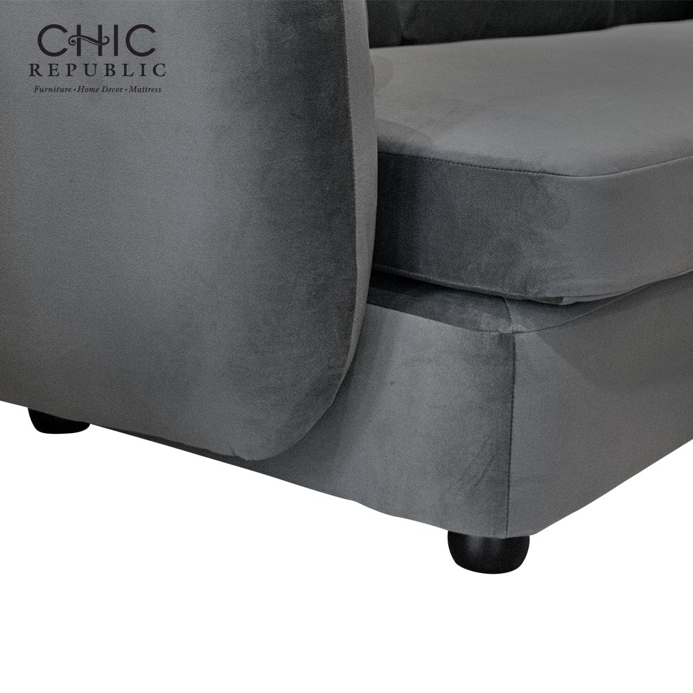 CHIC REPUBLIC โซฟา 3 ที่นั่ง รุ่น DIEGO/3 220 cm fabric เทา - บริษัท ...