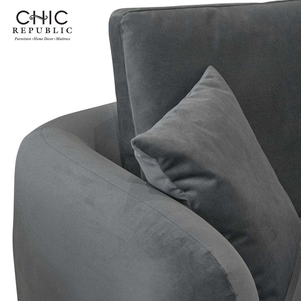 CHIC REPUBLIC โซฟา 3 ที่นั่ง รุ่น DIEGO/3 220 cm fabric เทา - บริษัท ...
