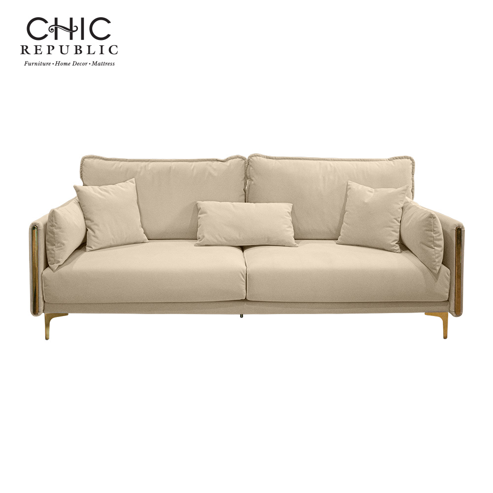 CHIC REPUBLIC โซฟา 3 ที่นั่ง รุ่น AJEX/3 226 cm fabric เบจ - บริษัท ชิค รีพับบลิค จำกัด (มหาชน ...