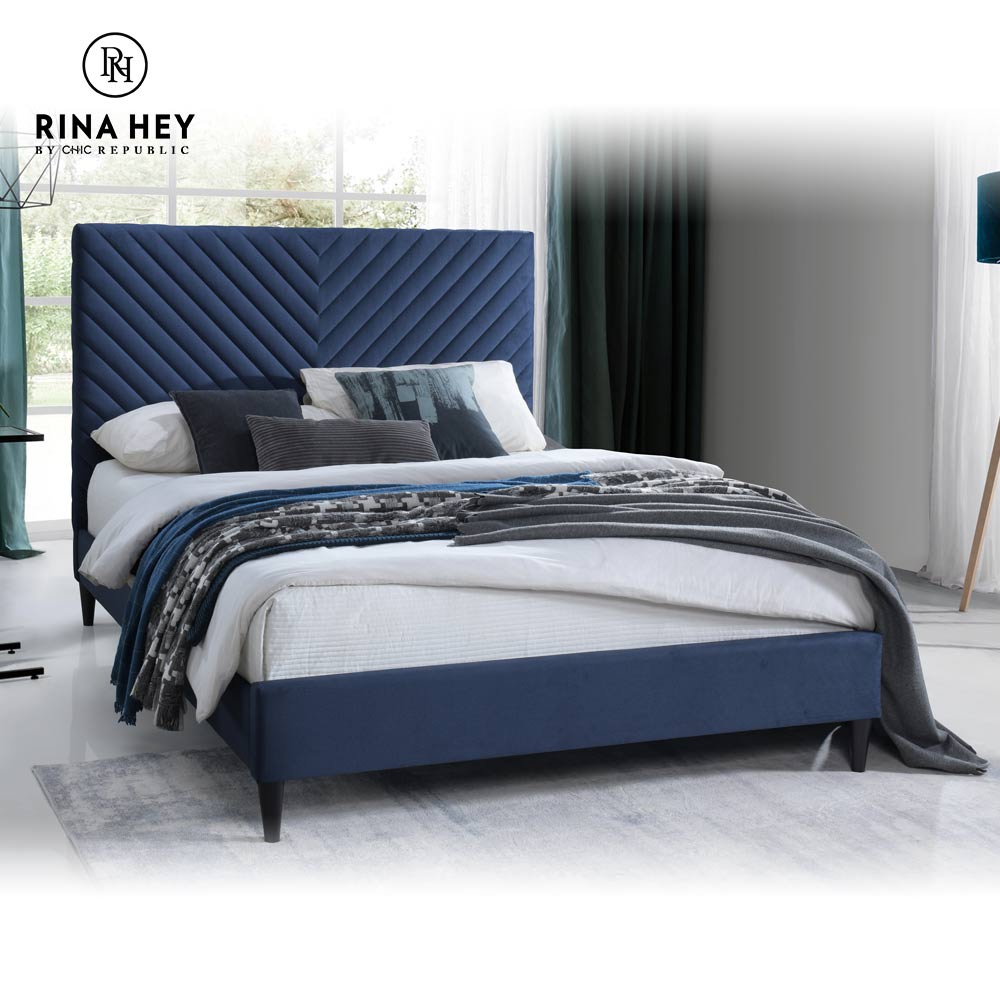 Rina Hey เตียง รุ่น MINDILA/180 ขนาด 6 ฟุต - สี เทาเข้ม - บริษัท ชิค รี ...