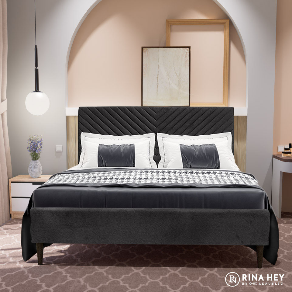 Rina Hey เตียง รุ่น SLEEPER/180 ขนาด 6 ฟุต - สี เทาเข้ม - บริษัท ชิค รี ...