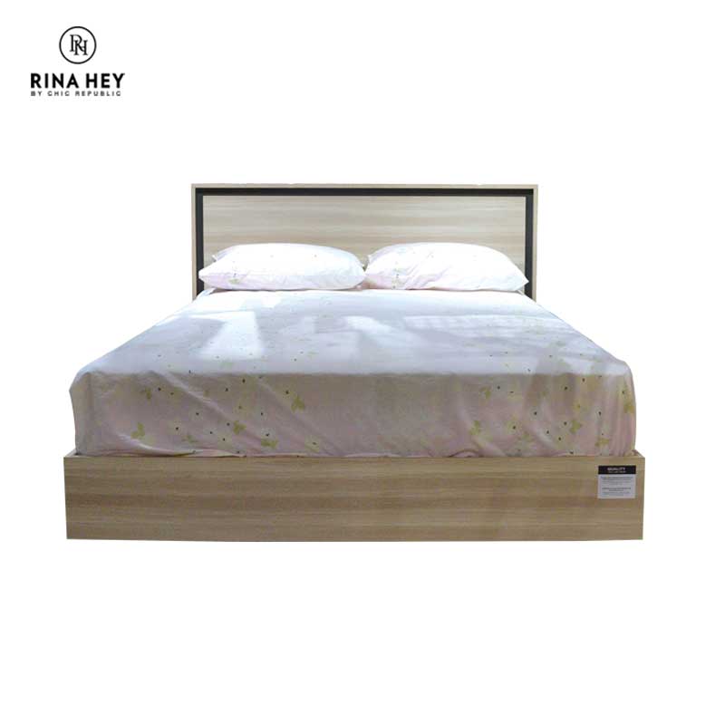 RINA HEY เตียง 5 ฟุต รุ่น THE LINE/150 - สี ธรรมชาติ/เทา - บริษัท ชิค ...