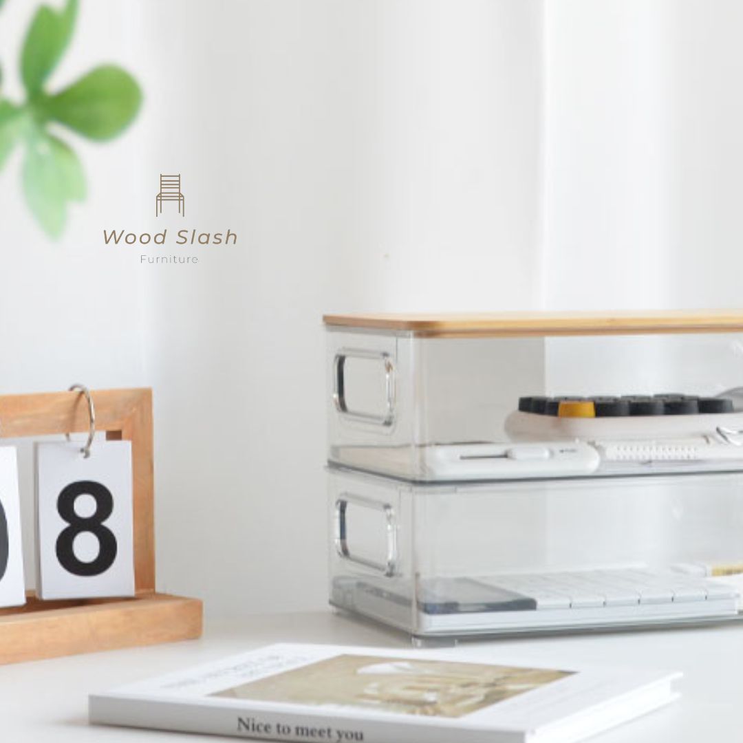 Wood Slash Decor | กล่องจัดระเบียบ แบบใส สไตล์มูจิ มินิมอล ขนาด 15x25 ...