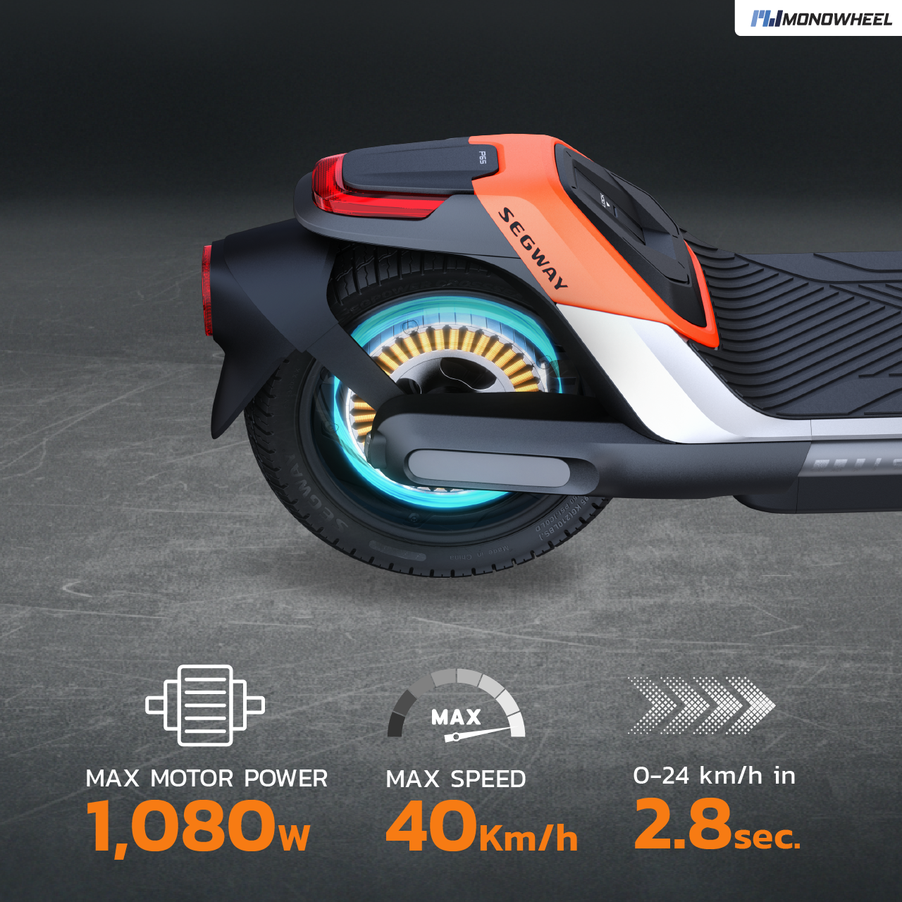 Segway P65U สกู๊ตเตอร์ไฟฟ้า P Series วิ่งไกล 65 กม./ชาร์จ เครื่องศูนย์ ...