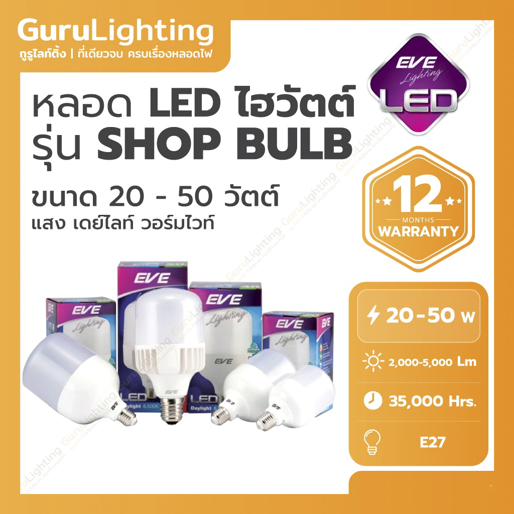 Eve Lighting โคมแอลอีดี พาแนล EVE Panel LED รุ่น TD day light 6 วัตต์ - ThaiPick