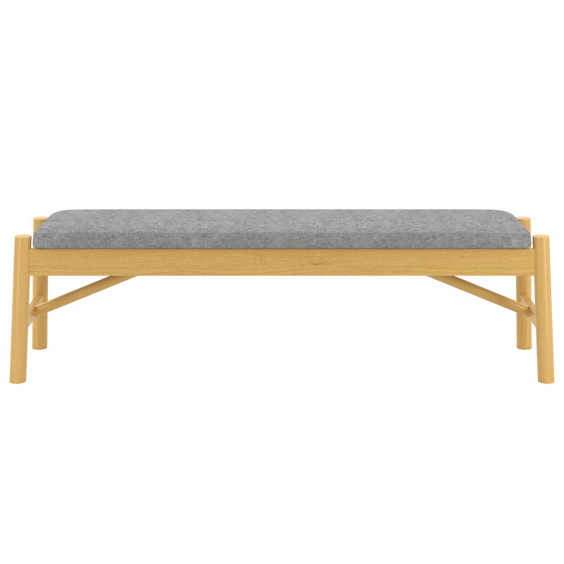 Mood and Tone Furniture ม้านั่งเบาะผ้า รุ่น EMERY BENCH Gray/Natural ...